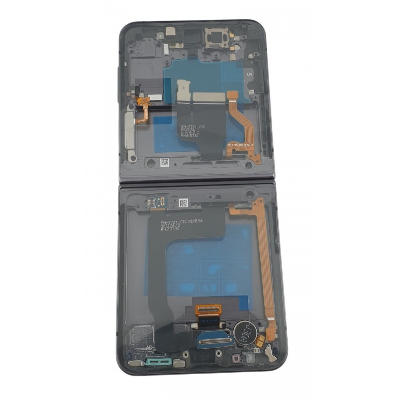 Display Samsung Galaxy Flip 4 5G, F721 original service pack cu rama negru